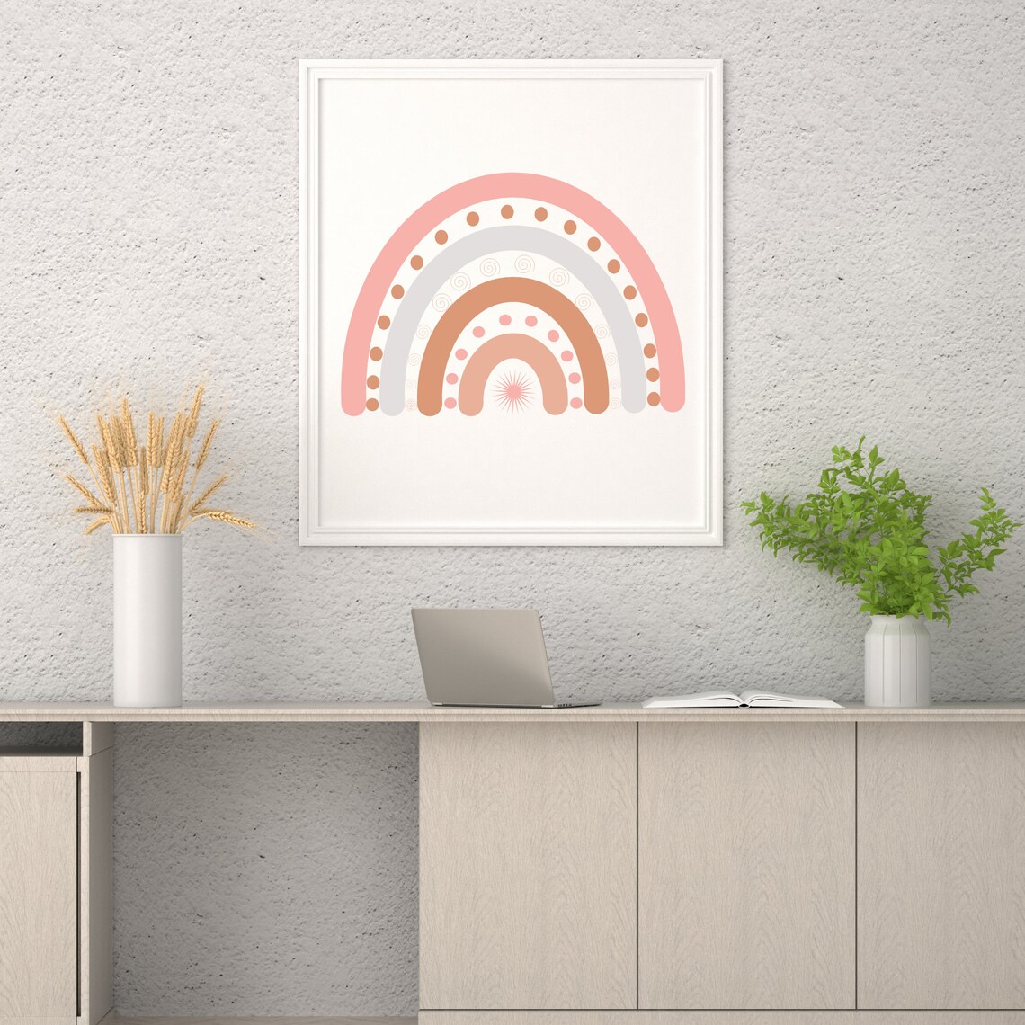 Boho Wall Art, Rainbow Print, Printable Wall Art, Rainbow Wall Art ...