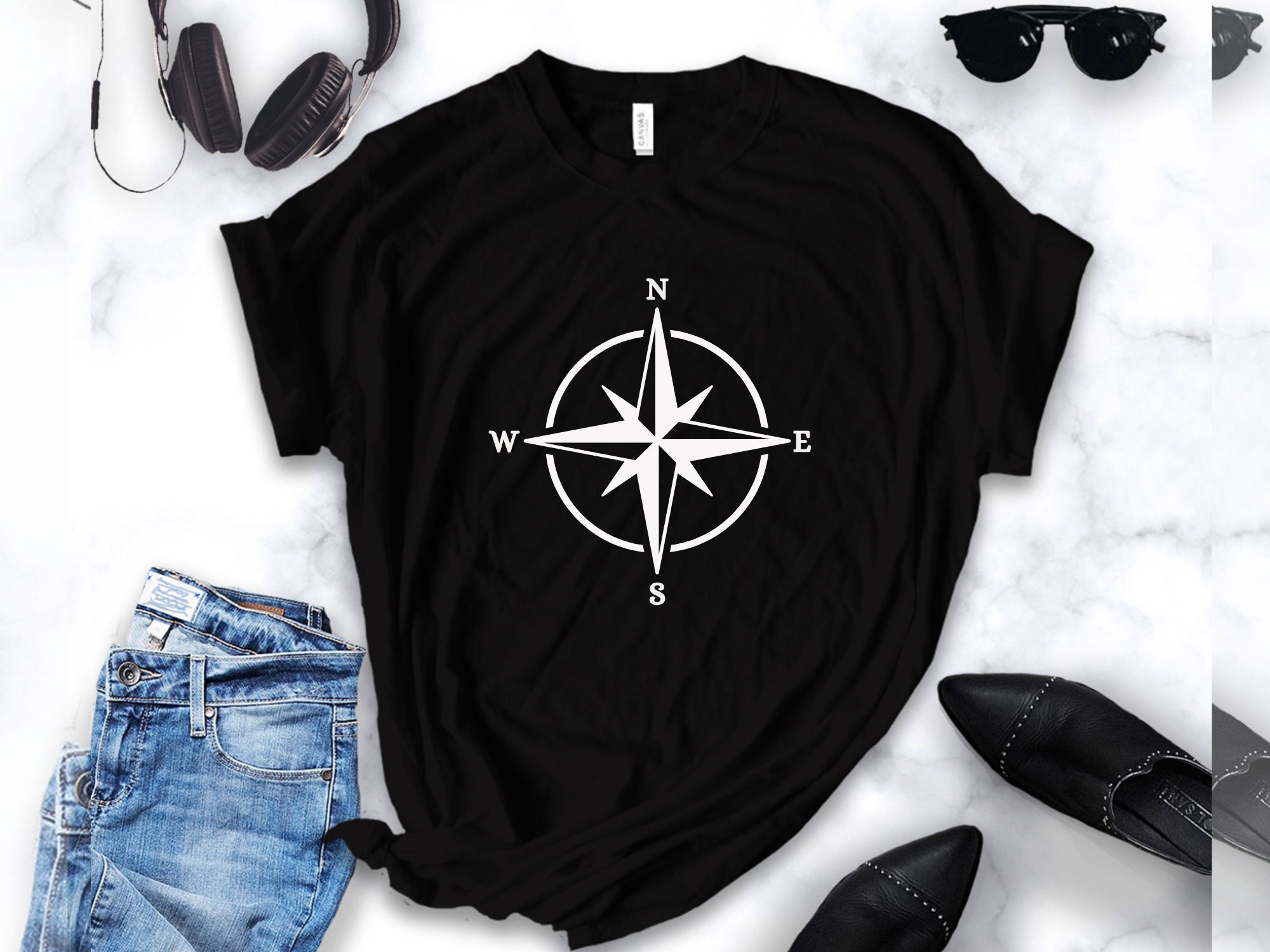 Compass SVG PNG PDF | Compass Shirt Design, Compass Rose Svg, Nautical ...