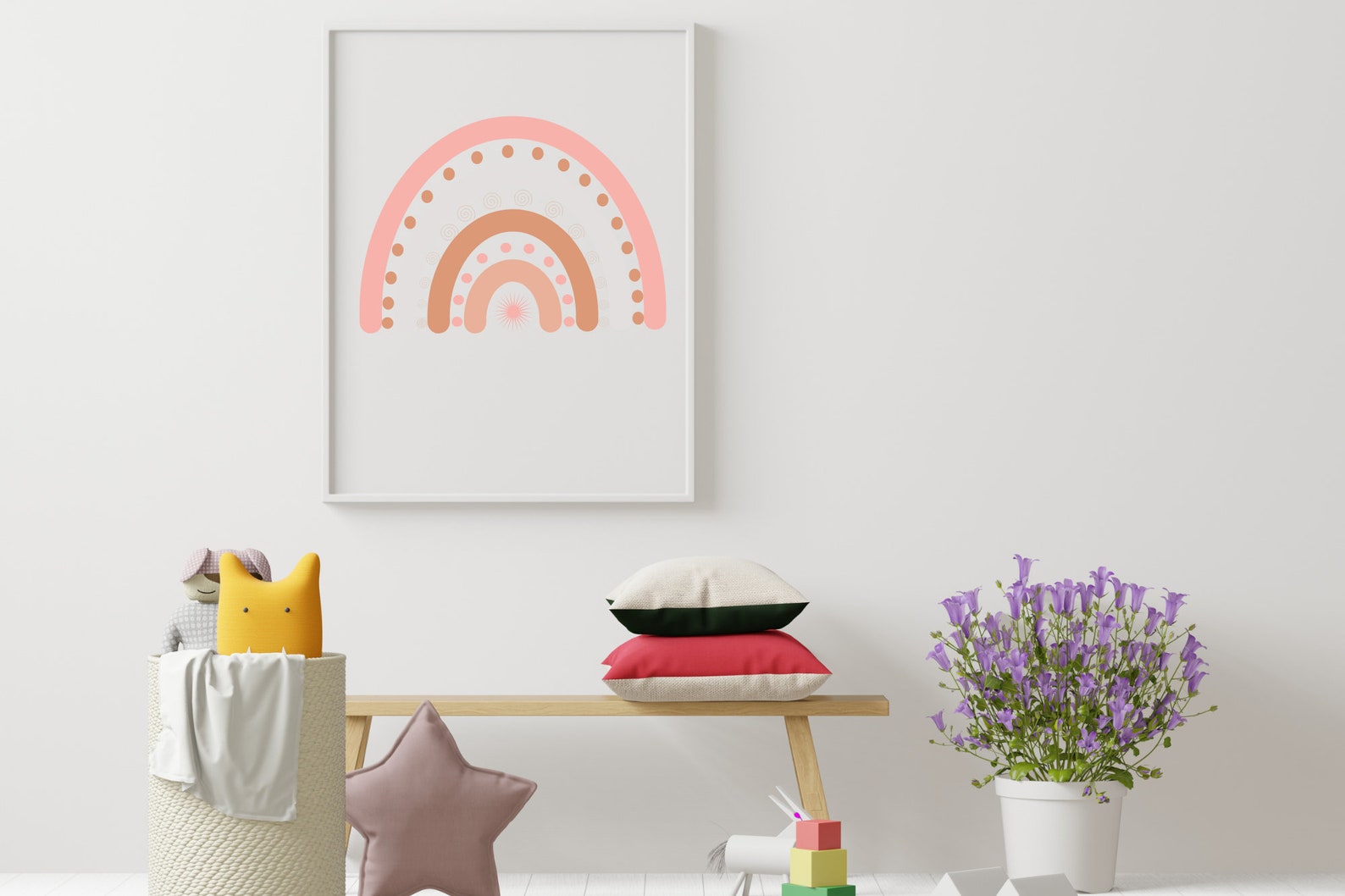 Boho Wall Art, Rainbow Print, Printable Wall Art, Rainbow Wall Art ...
