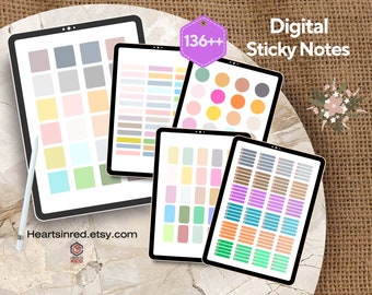 Digital Sticky Notes, Neutral Tones, Instant Digital Download ...