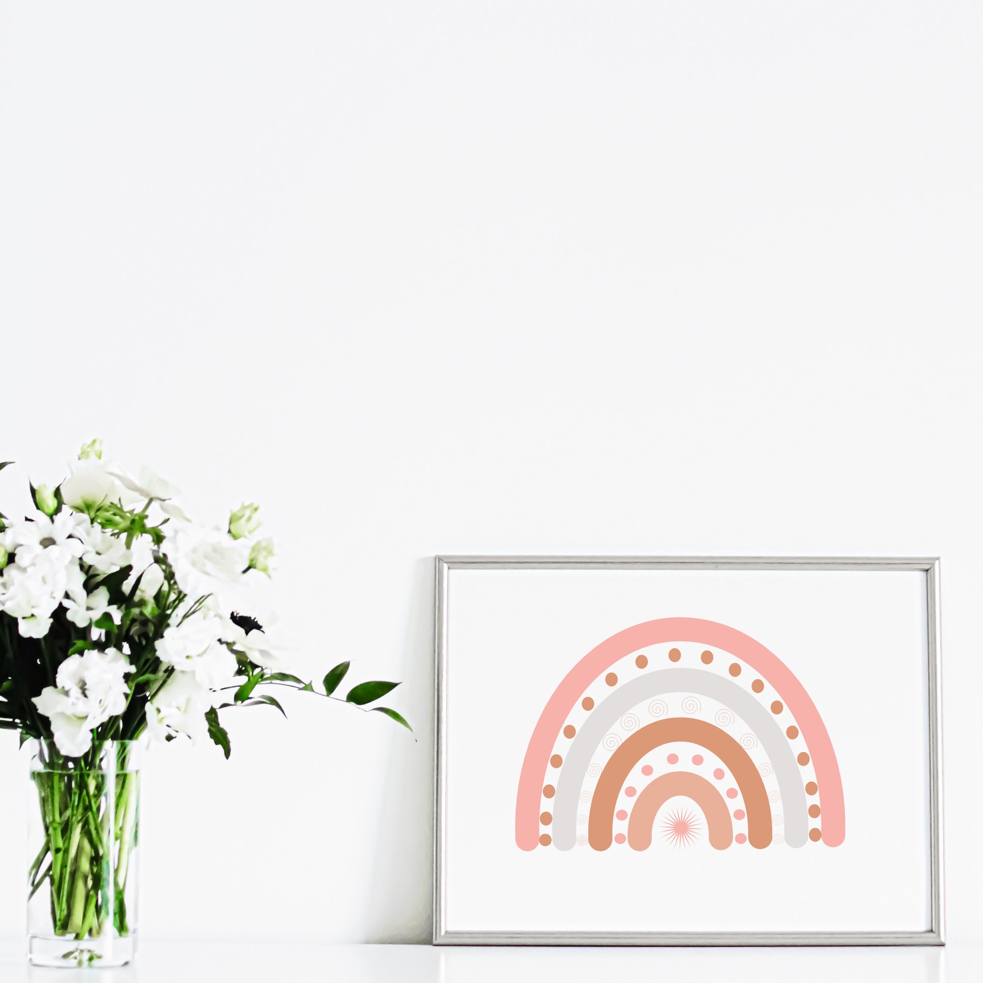 Boho Wall Art, Rainbow Print, Printable Wall Art, Rainbow Wall Art ...