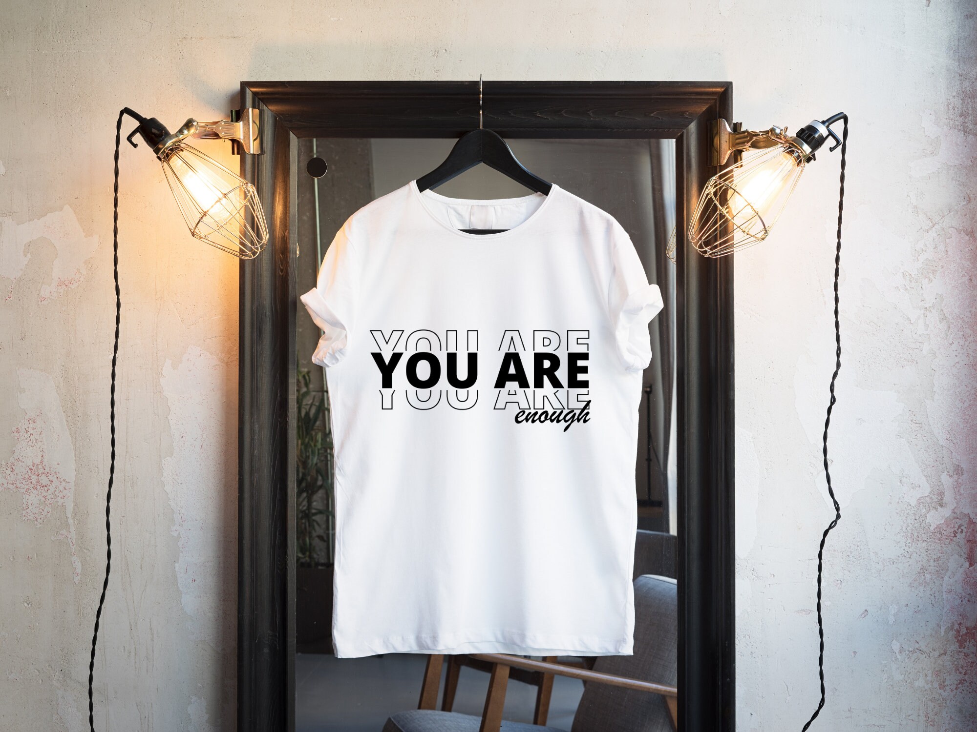 Eres suficiente SVG PNG PDF, svg inspirador, cita positiva svg, salud ...