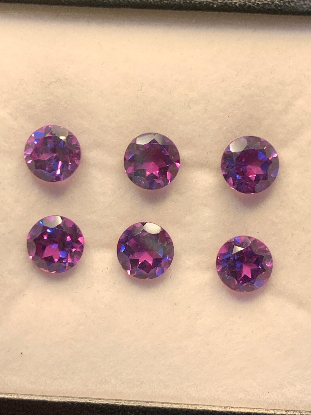 Alexandrite - 7x7mm Round Shape Alexandrite - Lab Created Alexandrite ...