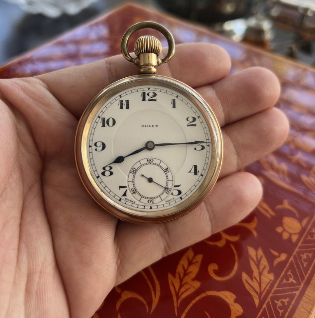Rolex Open Face Gold Plated Pocket Watch C1920/30s Working Order - Etsy