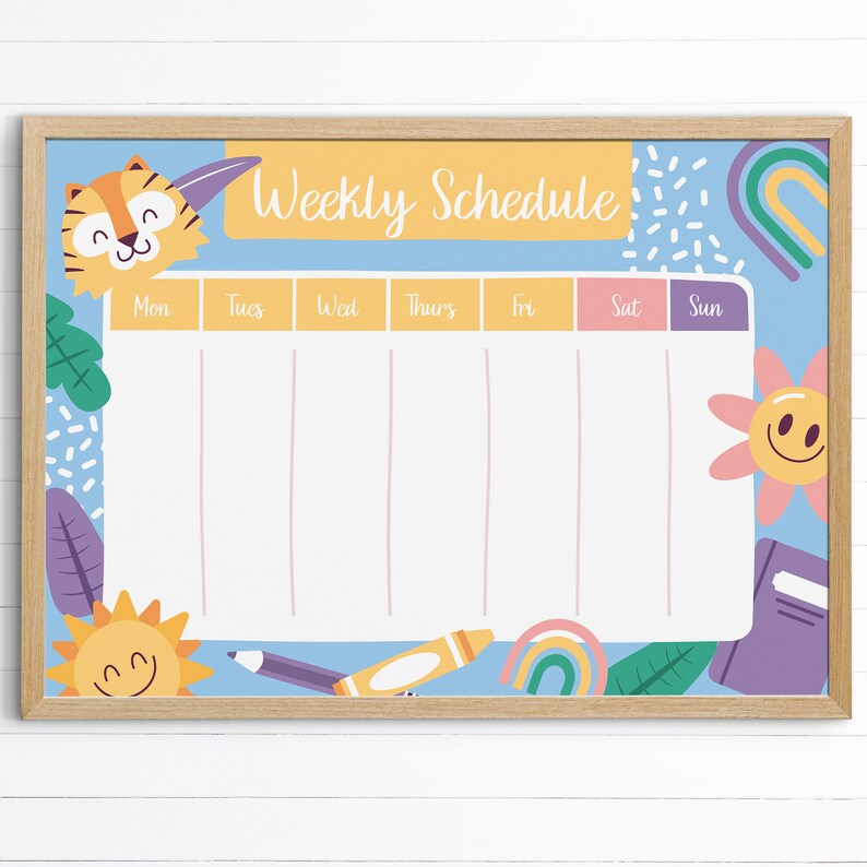 Boy Weekly Planner Tiger Daily Planner Homeschool Planner - Etsy