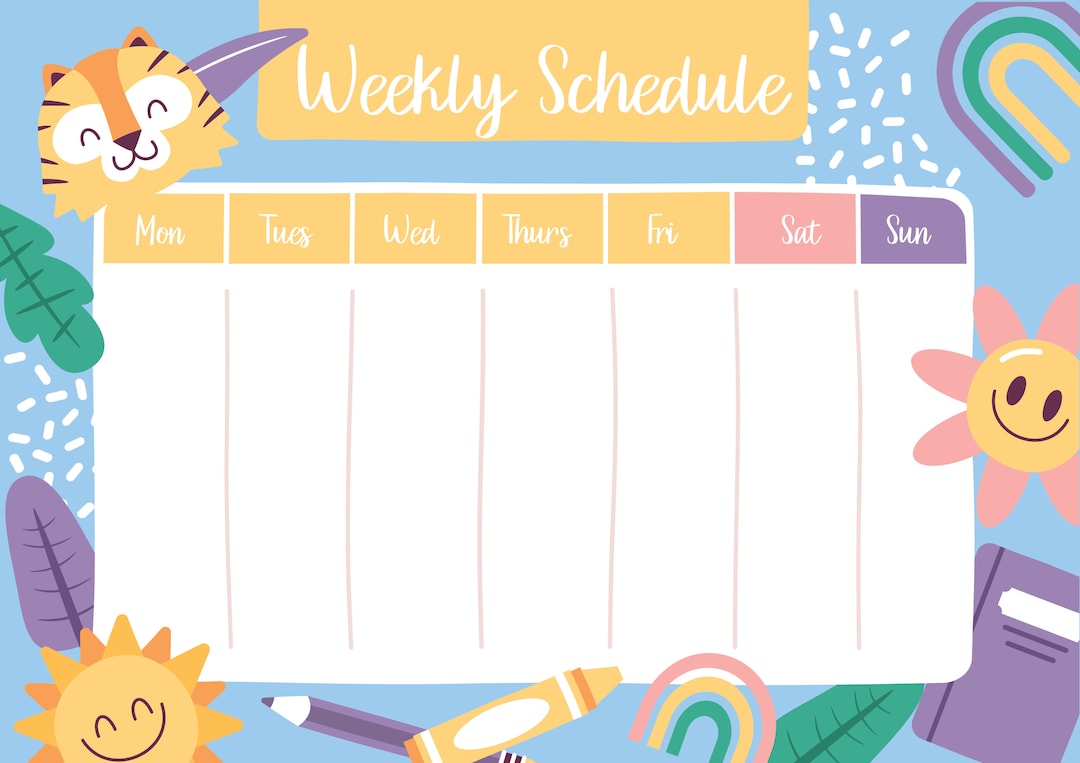 Boy Weekly Planner Tiger Daily Planner Homeschool Planner - Etsy