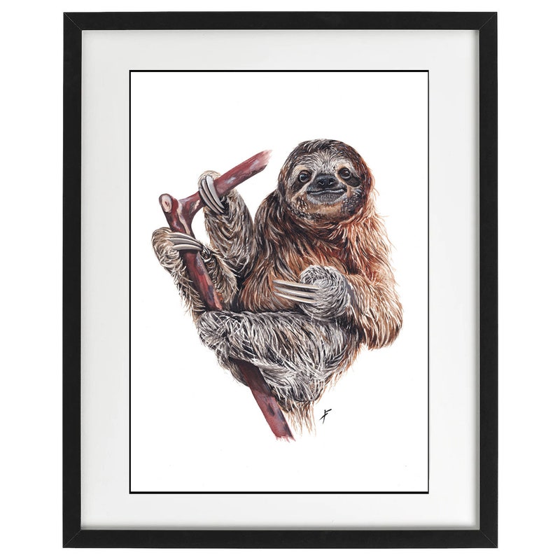 Sloth Painting - Etsy UK