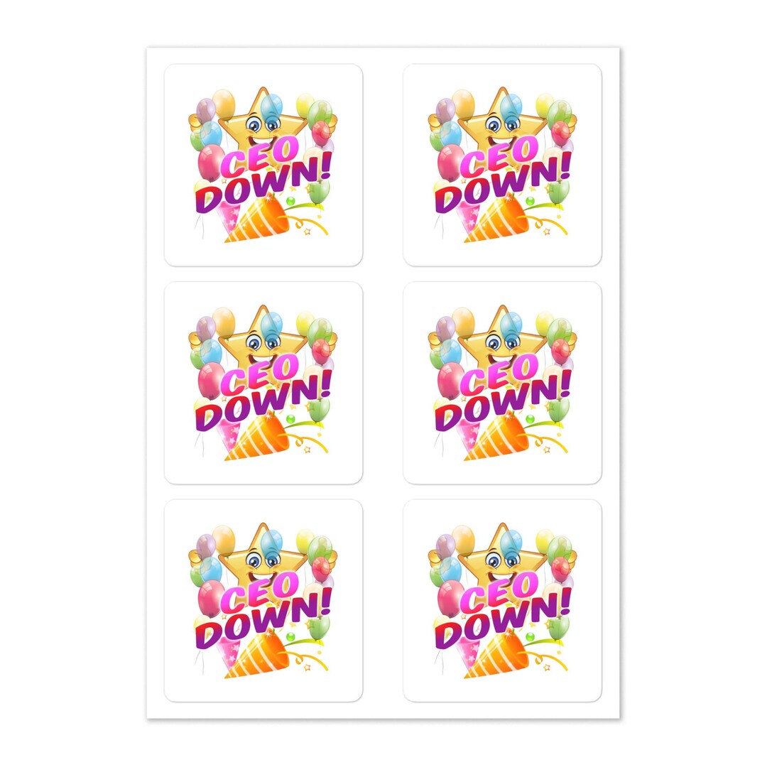 CEO Down! Stickers X6 - Etsy
