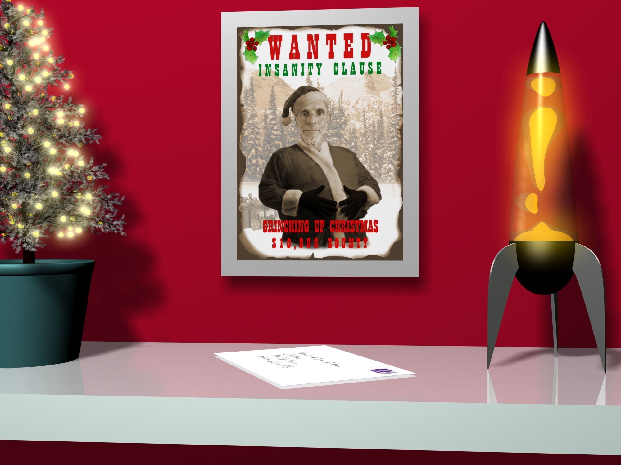 Santa Personalised Wanted Poster for the Family Grinch - Etsy