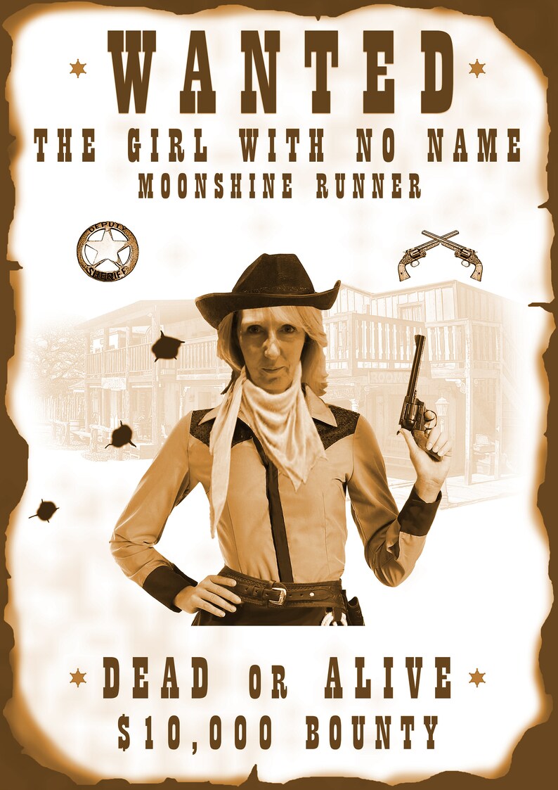 WANTED POSTER personalised Wild West Digital Download - Etsy