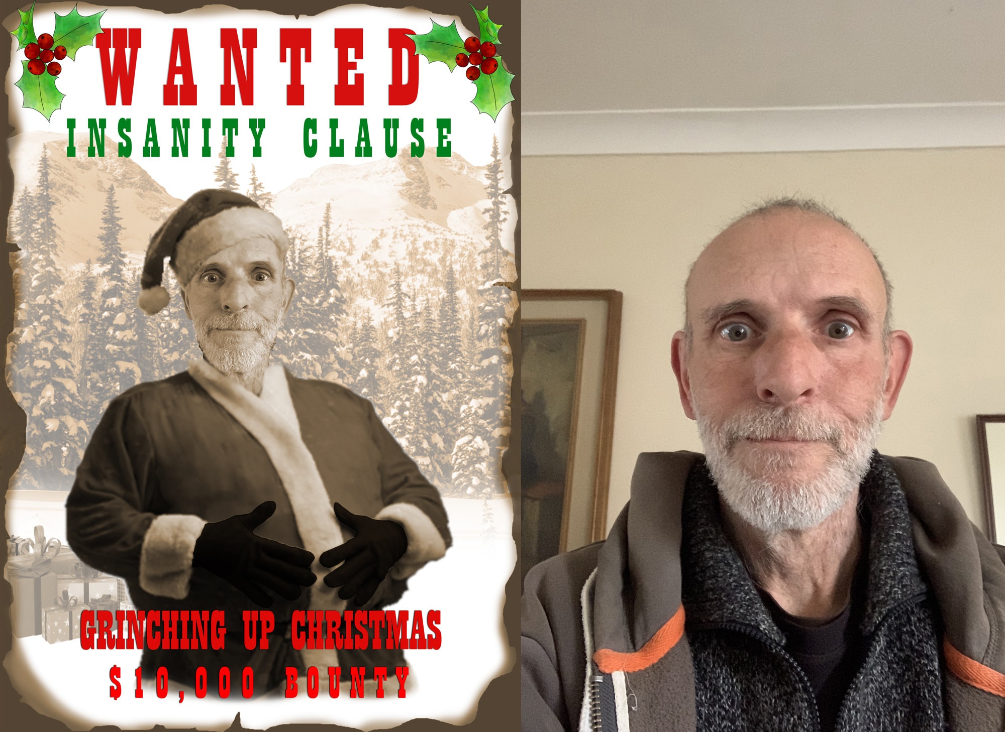Santa Personalised Wanted Poster for the Family Grinch - Etsy