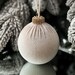 BEIGE TREE DECORATIONS Handmade Velvet Christmas Balls, Beige Christmas ...