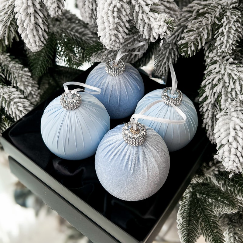 Blue Christmas Ornaments - Etsy