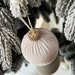 BEIGE TREE DECORATIONS Handmade Velvet Christmas Balls, Beige Christmas ...