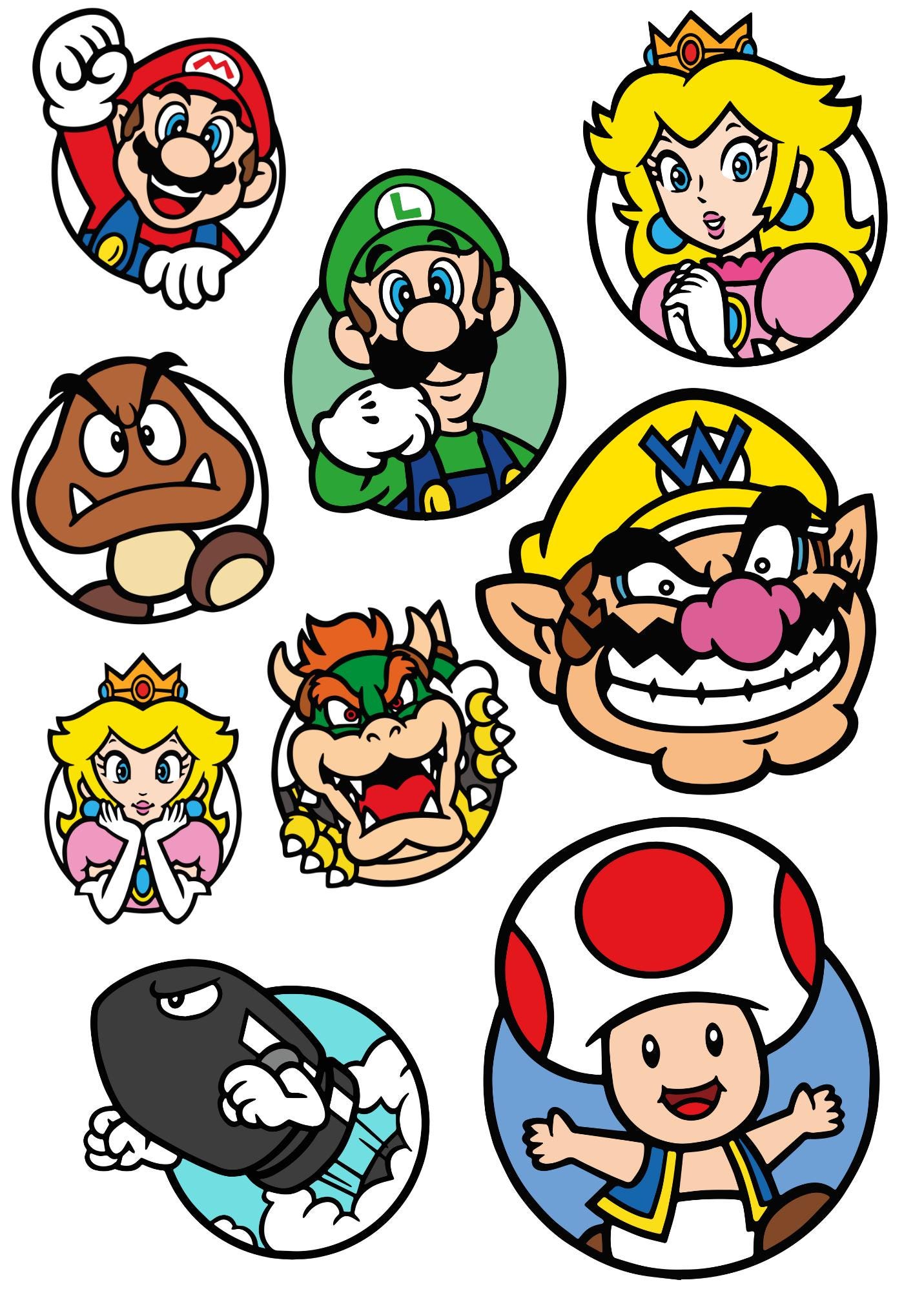 Super Mario SVG DXF PNG - Etsy