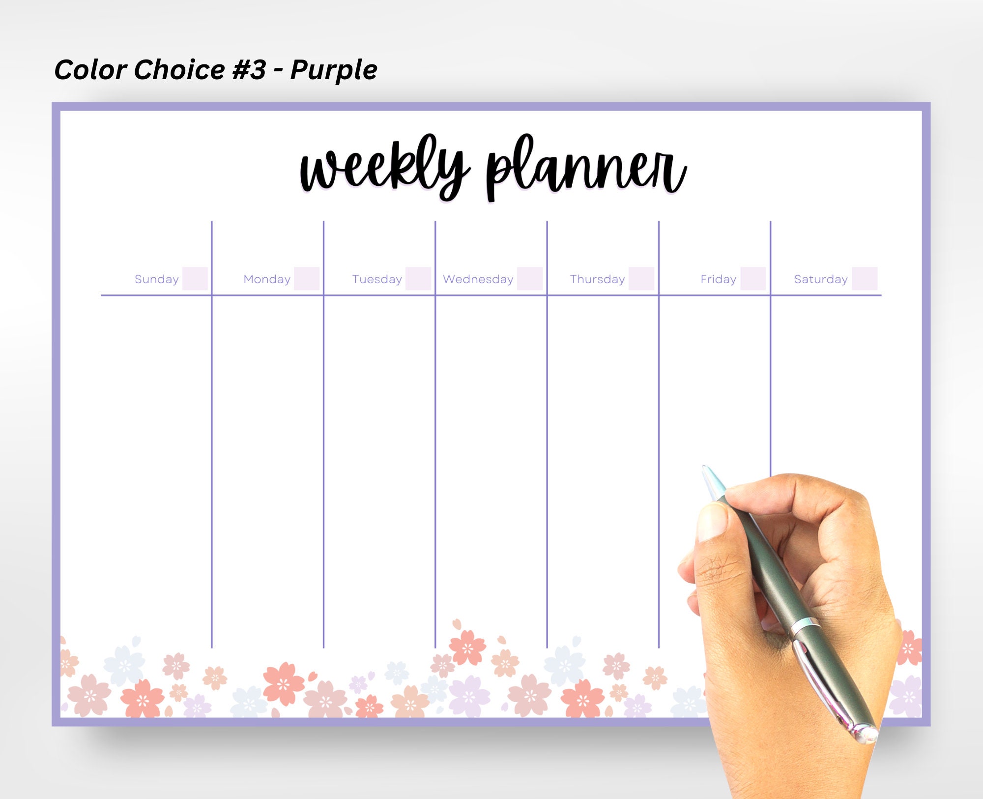 A4 Size Printable Weekly Spring Planner | Spring Schedule Planner ...