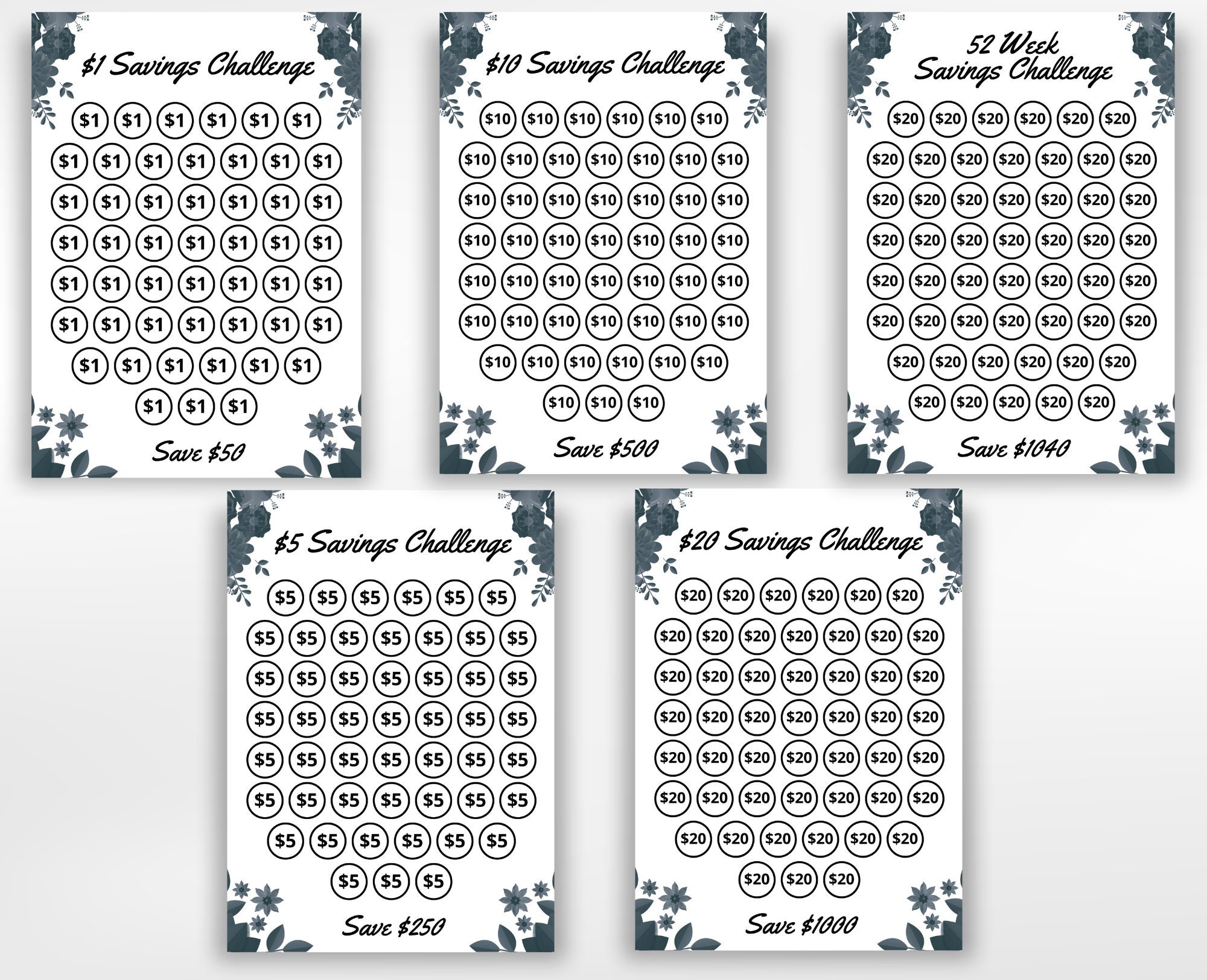 Envelope Savings Challenge PDF Printable Savings Tracker Money Budget ...