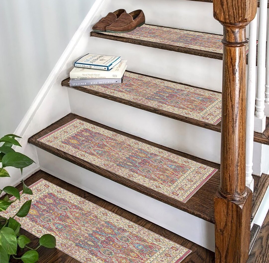 Non-slip Stair Tread Rug, Stairs Step Rug, Traditional Turkish Kilim ...