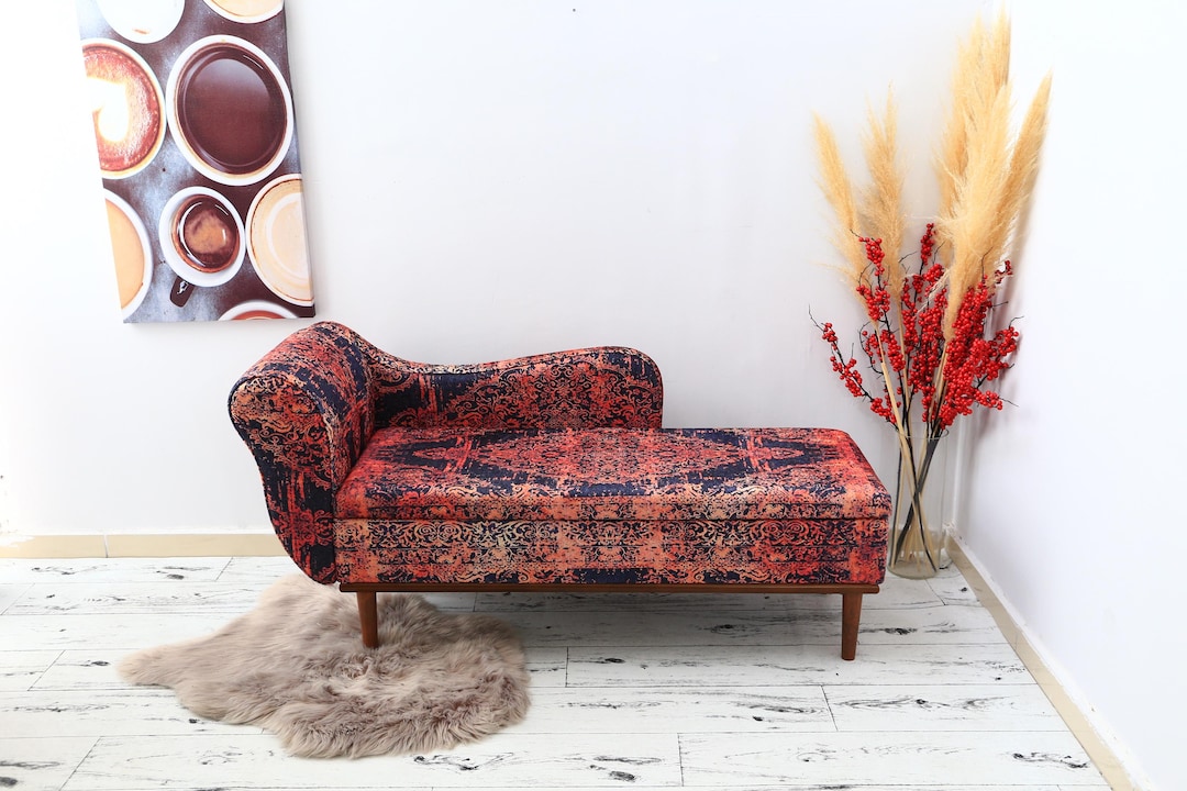 Boho Cozy Loveseat With Authentic Design, Tribal Upholstered Bench ...