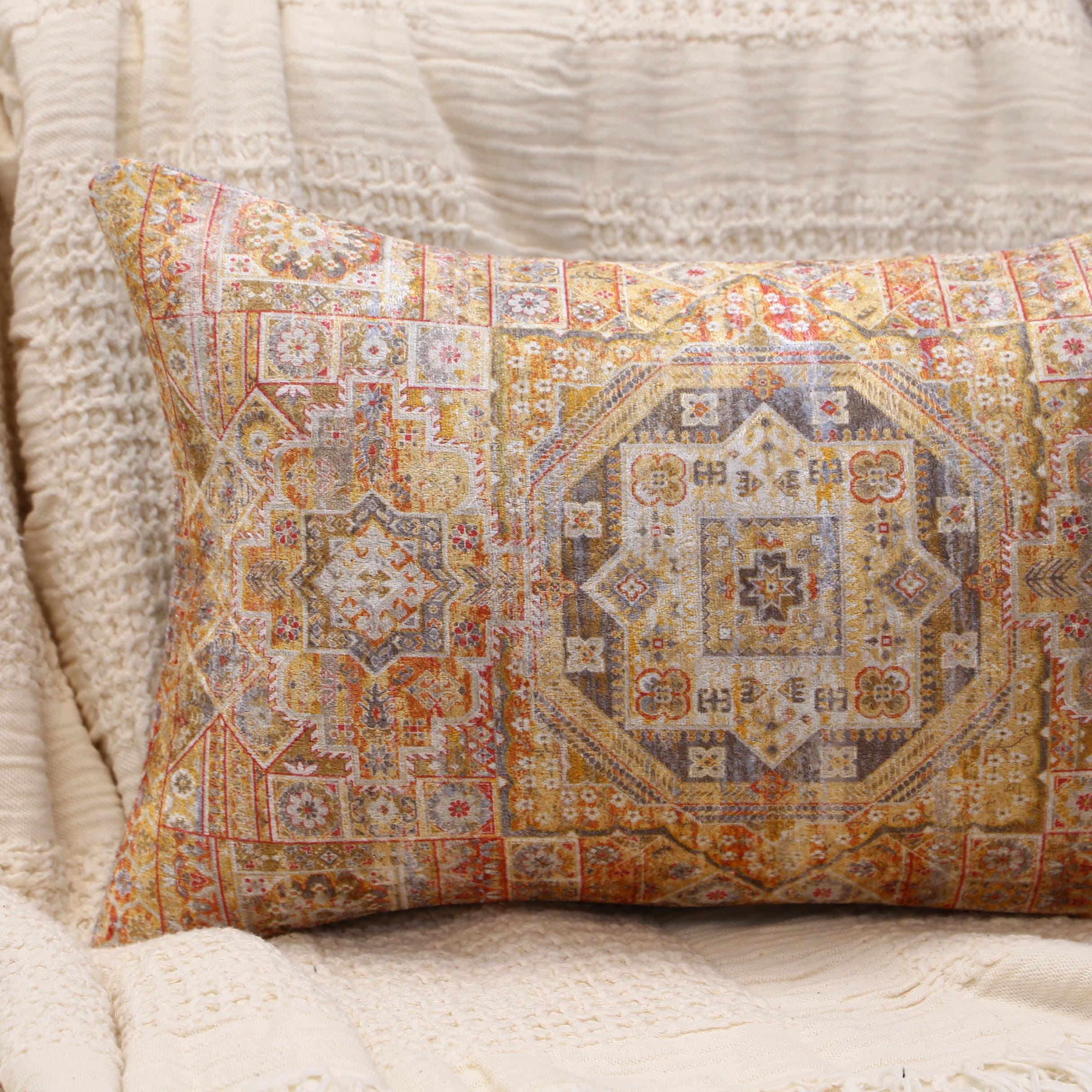 Aztec Design Pillow, Bohemian Home Decor, Geometric Throw Cushion ...
