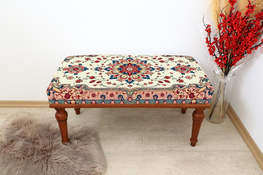 Upholstered Hall Bench, Boho Piano Bench, Wooden Shoe Bench, Dining ...
