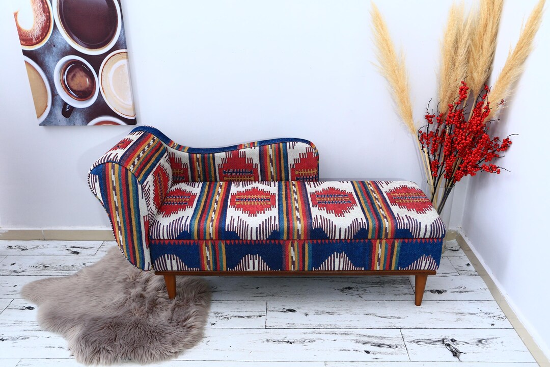 Chaise Lounge Sofa, Sleeper Sofa, Upholstered Sofa Couch, Handmade ...