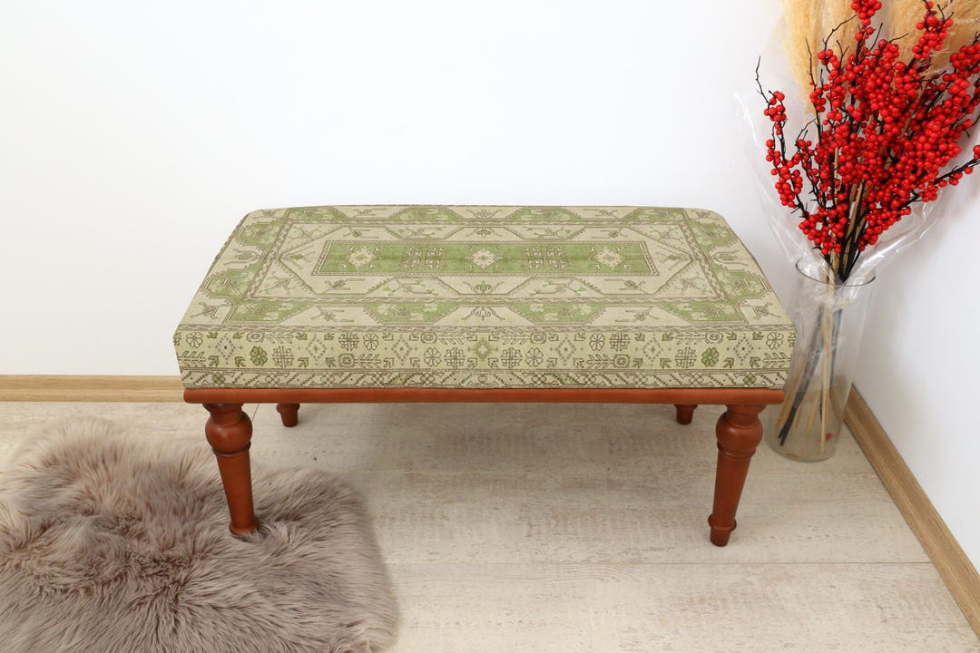 Footstool Bench, Aztec Bench, Farmhouse Decor, Entry Bench, Ottoman ...