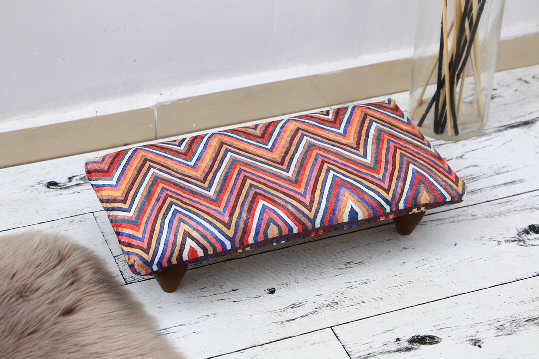 Bohemian Stool, Ottoman Stool, Foot Riser, Handmade Stool, Boho Stool ...