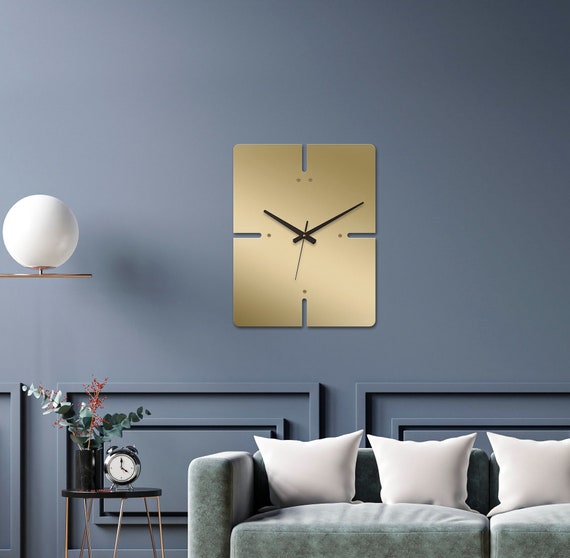 Gold Minimal Metal Wall Clock Large Wall Clock Wall Clock - Etsy