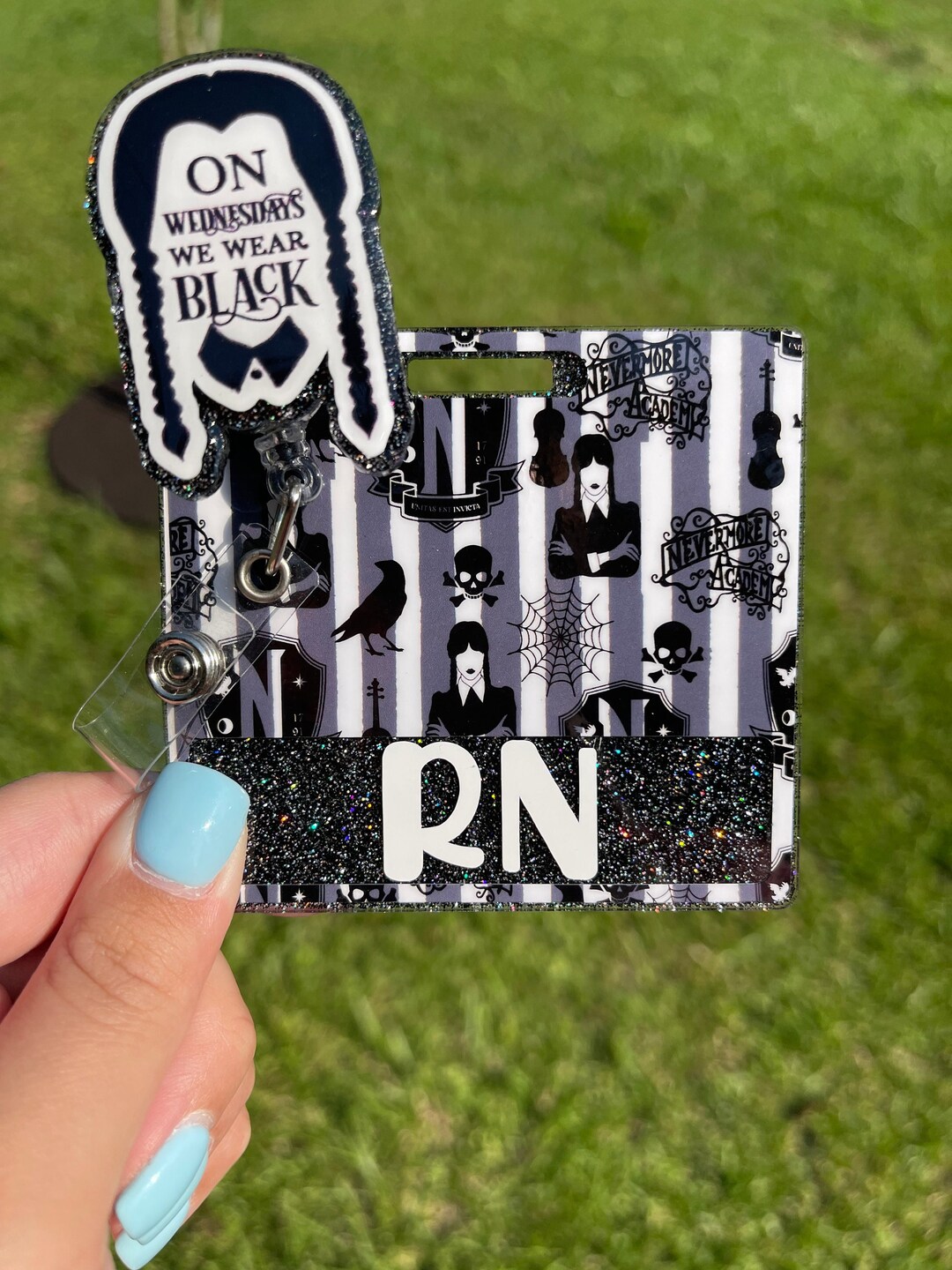 Custom I Hate Wednesday Badge Buddy Set ID Holder Badge - Etsy