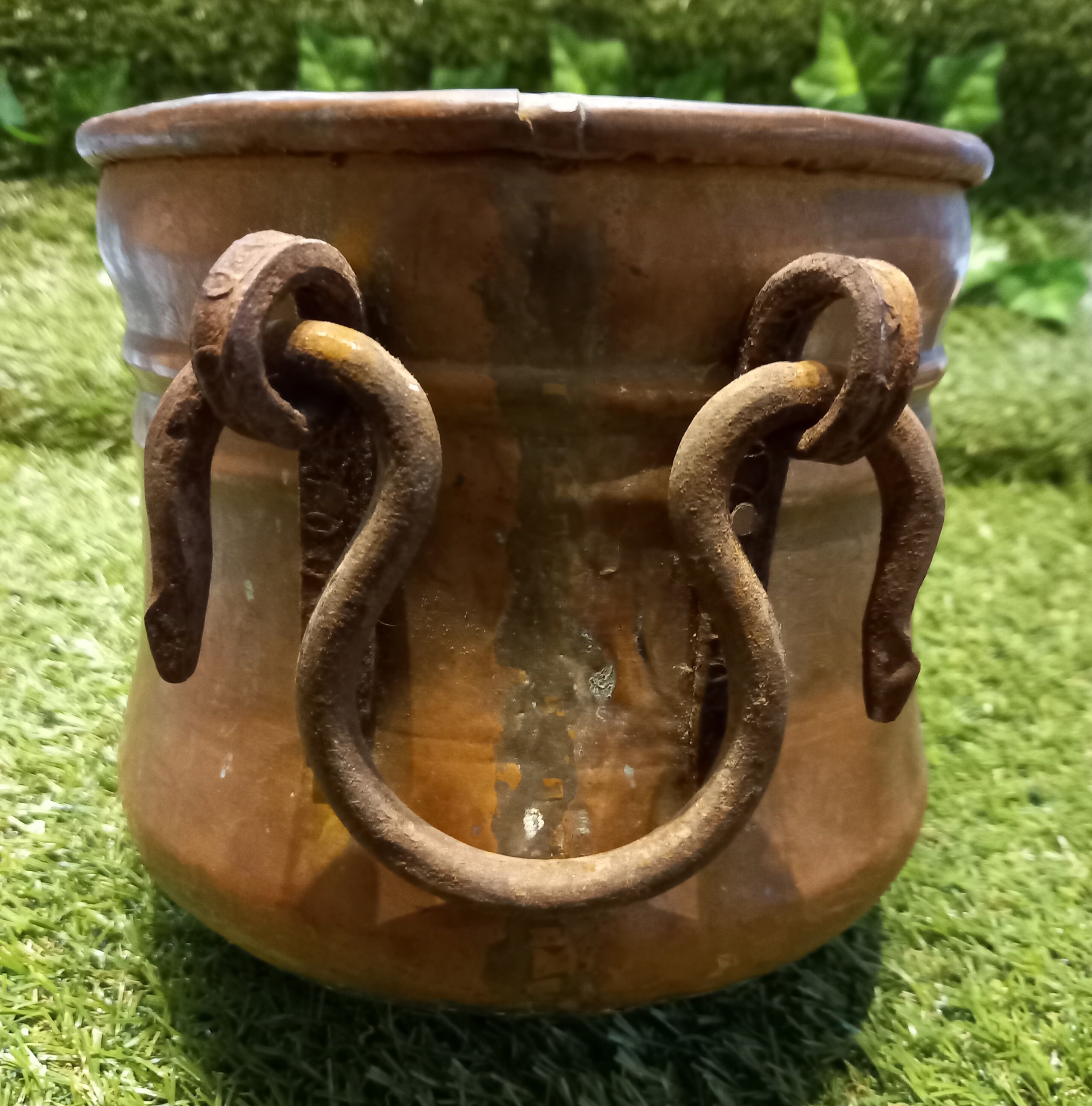 Vintage Copper Cauldron With Iron Handles - Etsy
