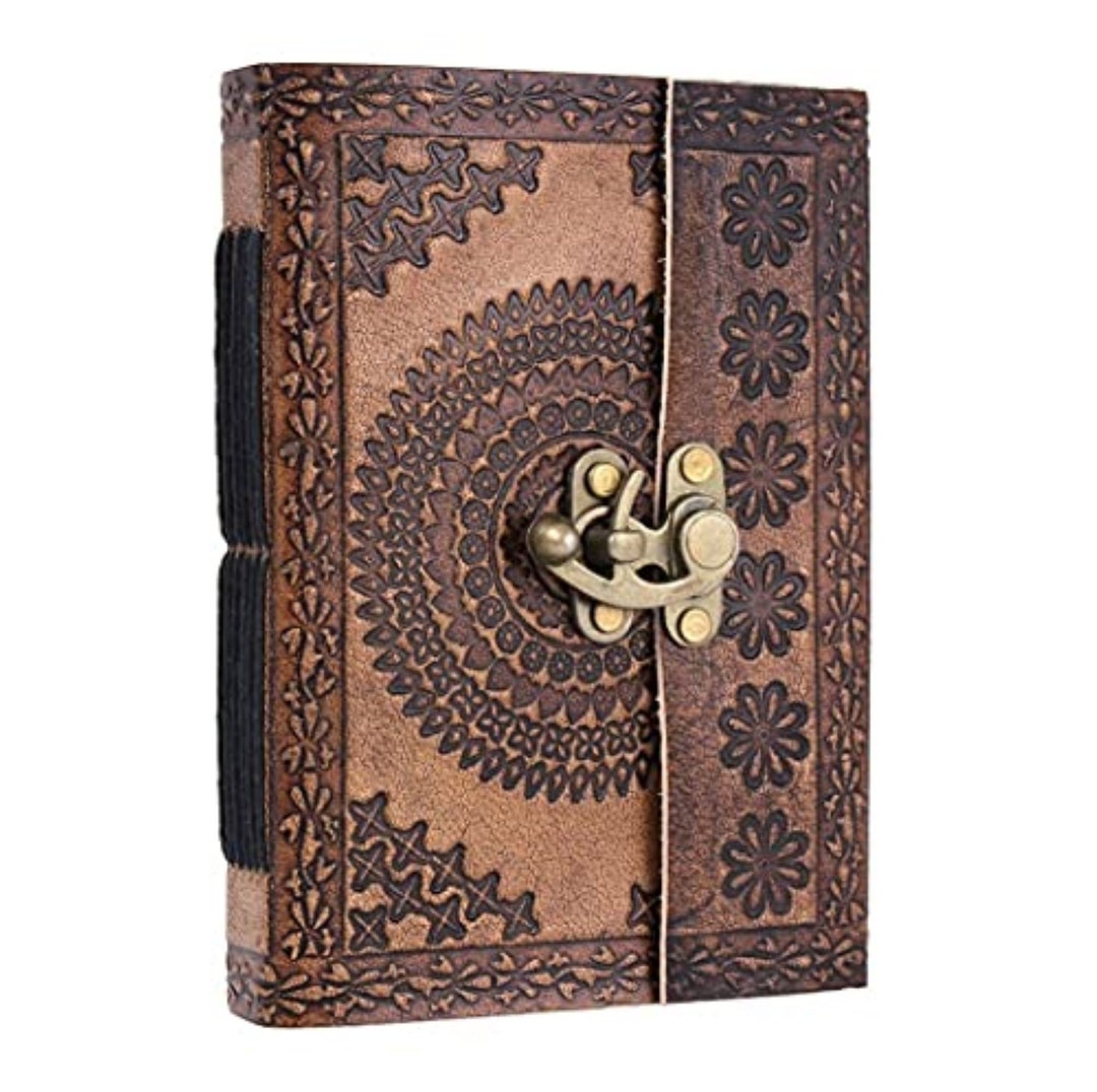 Handmade Eco-friendly Leather Journal With Lock | Compact Travel Diary ...
