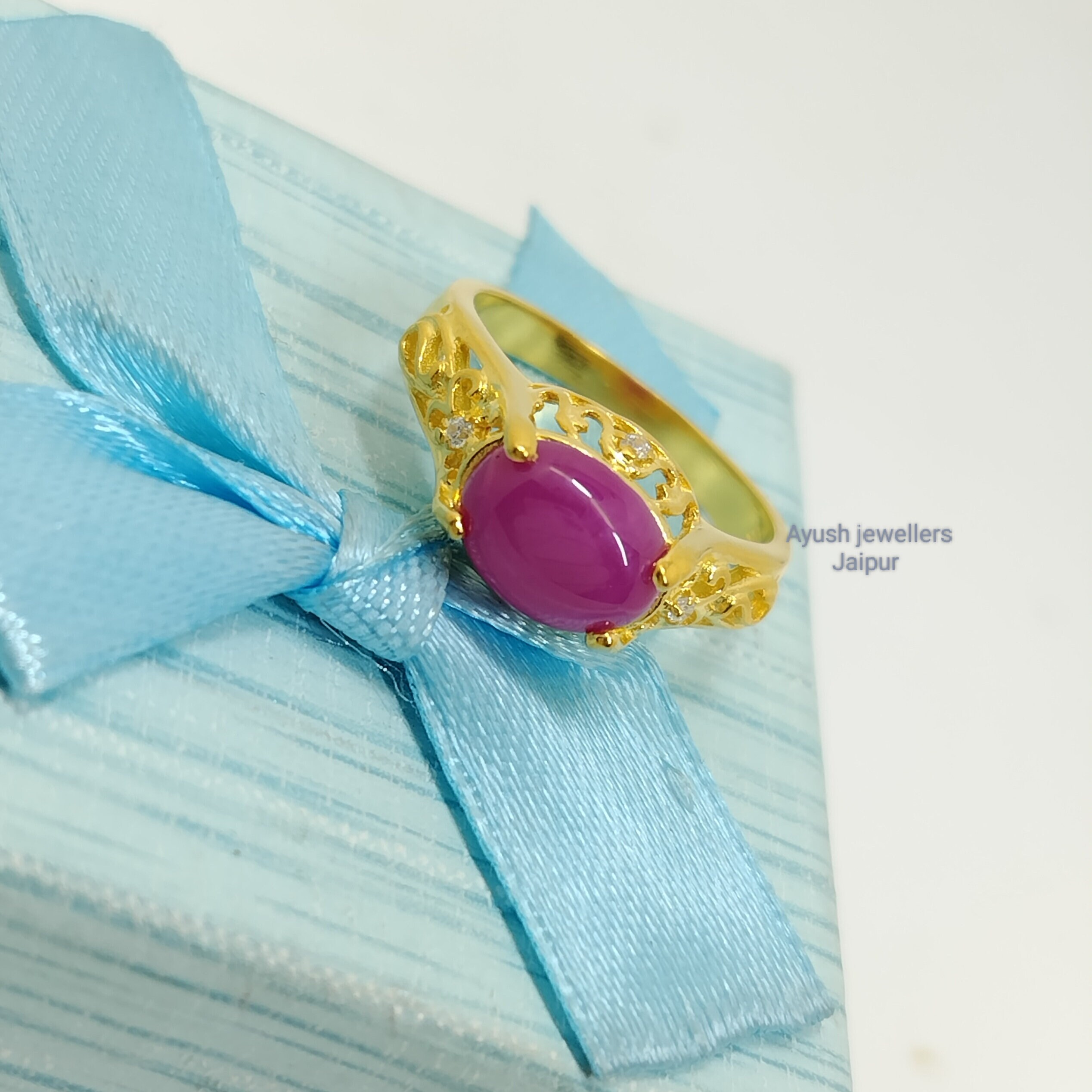 Gold Men's Pink Star Sapphire Ring, Solid 925 Sterling Silver, Pink ...