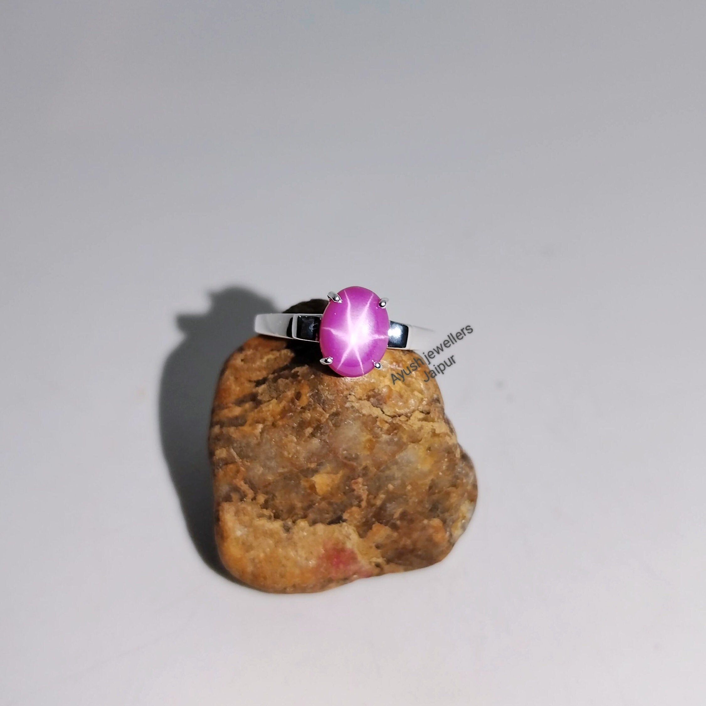 Pink Star Sapphire Ring Pink Lindy Star 925 Sterling Silver - Etsy