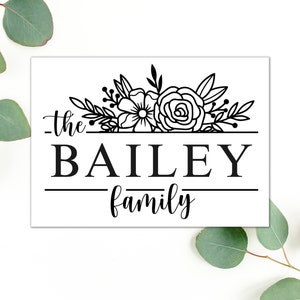 Last Name Vinyl Decal Sticker, DIY Sign, Last Name Initial Decal ...