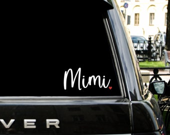 Mimi With Flower Design Waterproof Vinyl Sticker, Water Bottle, Tumble ...