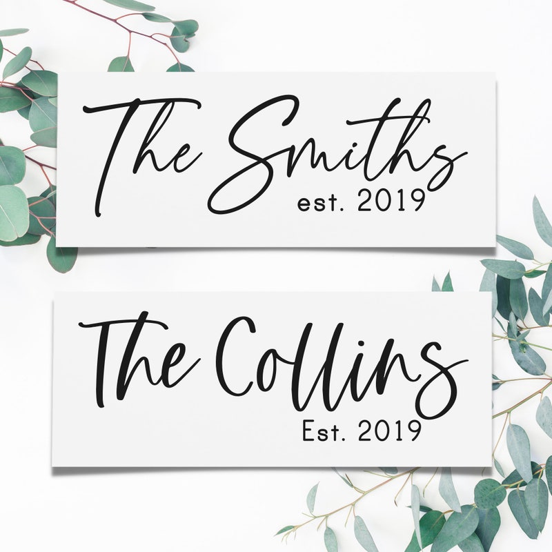 Last Name Decal - Etsy