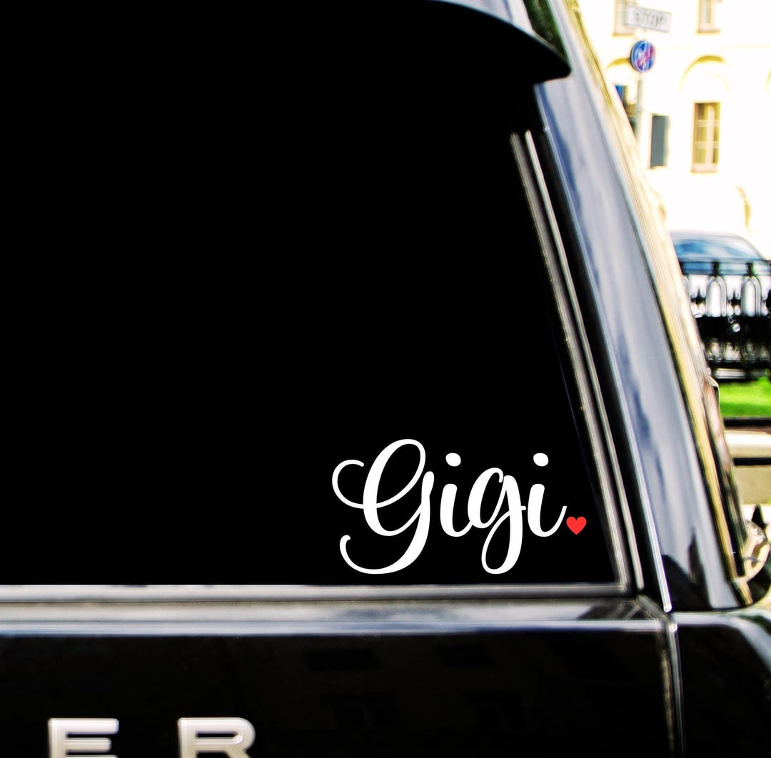 Gigi Decal With Heart, Gigi Sticker, Gigi Decal, Gigi Water Bottle ...