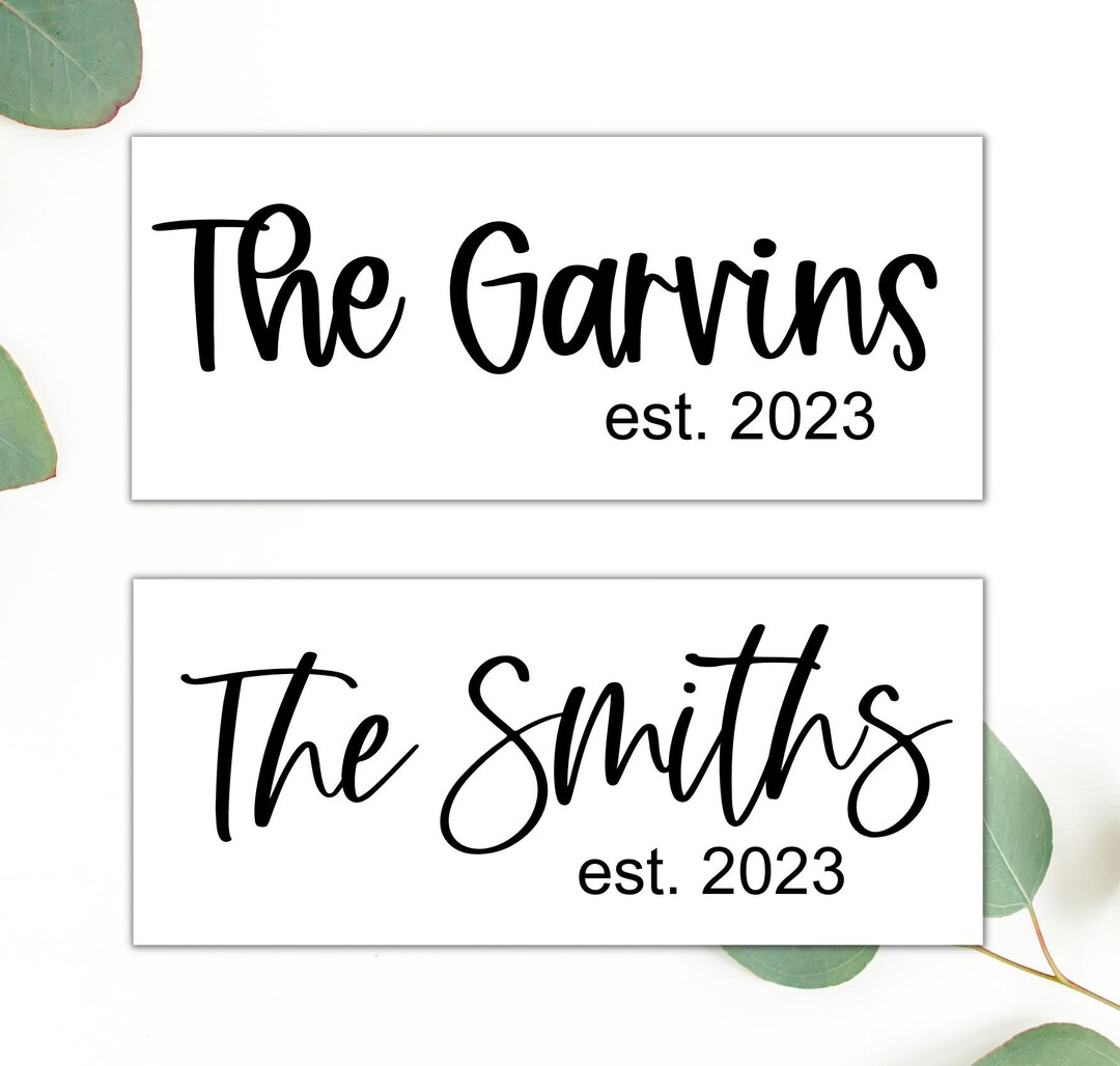 Custom Last Name Vinyl Decal: Family Name Sticker, Home Decor - Etsy