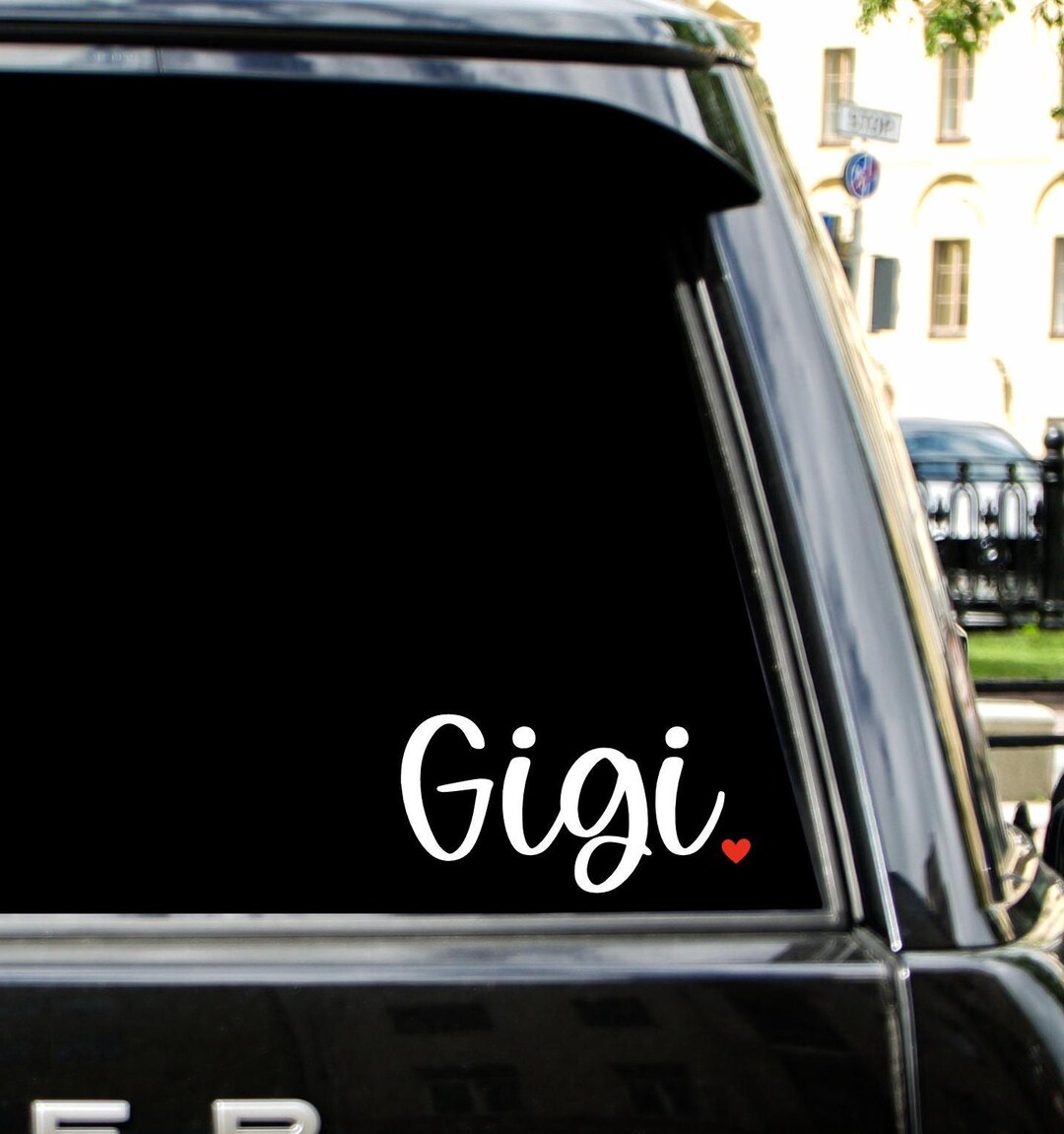 Gigi Decal With Heart, Gigi Sticker, Gigi Decal, Gigi Water Bottle ...