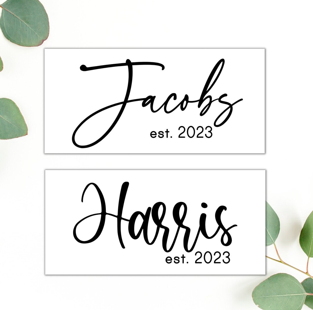 Last Name Vinyl Decal Sticker, Family Name, Home Decor, Farmhouse Style ...