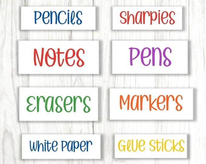 Classroom Labels Classroom Storage Labels Cubby Decals Office Labels ...