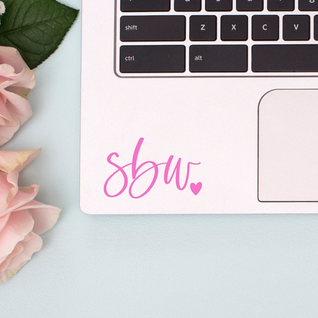 Monogram Vinyl Decal, Custom Laptop Monogram Decal, Monogrammed Car ...