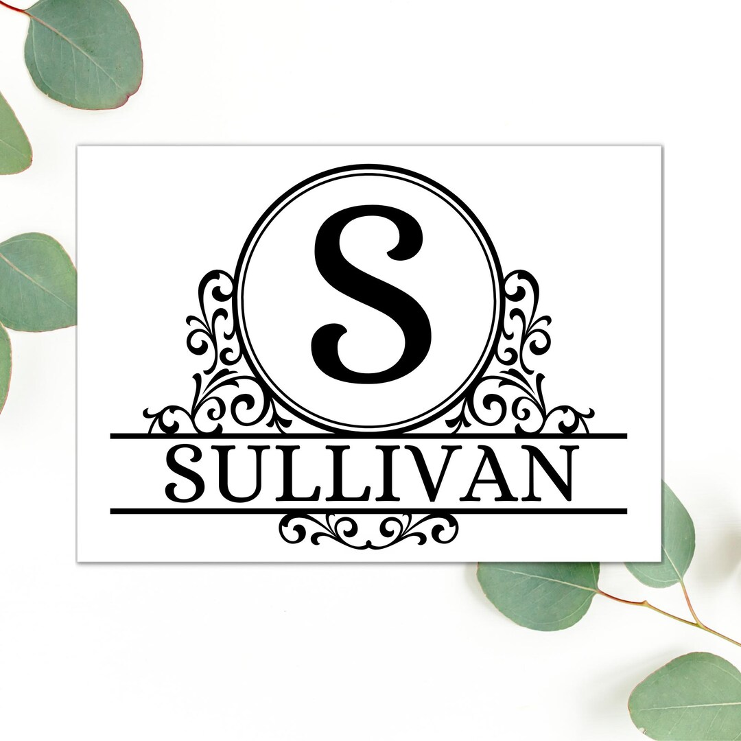 Last Name Vinyl Decal Sticker DIY Sign Last Name Vine Sign Family Name ...