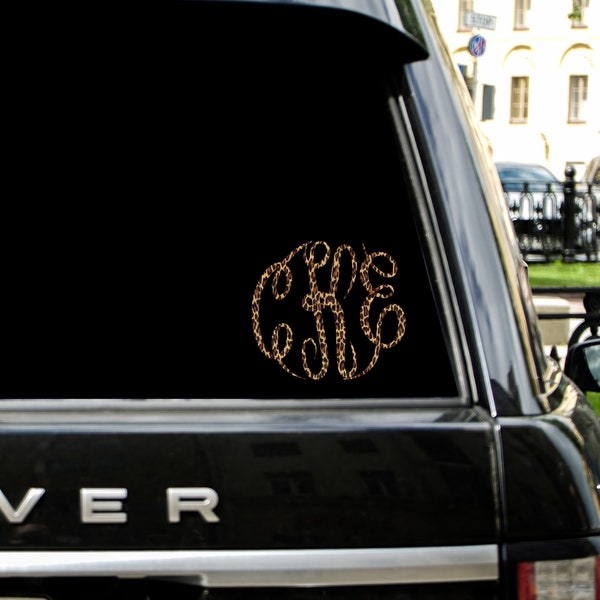 Car Monogram Decal - Etsy