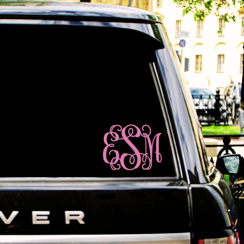 Car Monogram Decal - Etsy