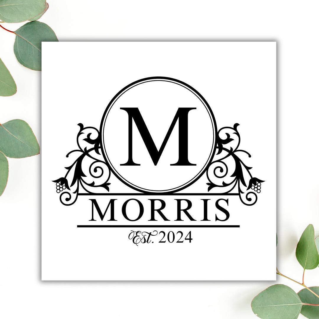 Last Name Vinyl Decal Sticker, DIY Sign, Last Name Initial Decal ...