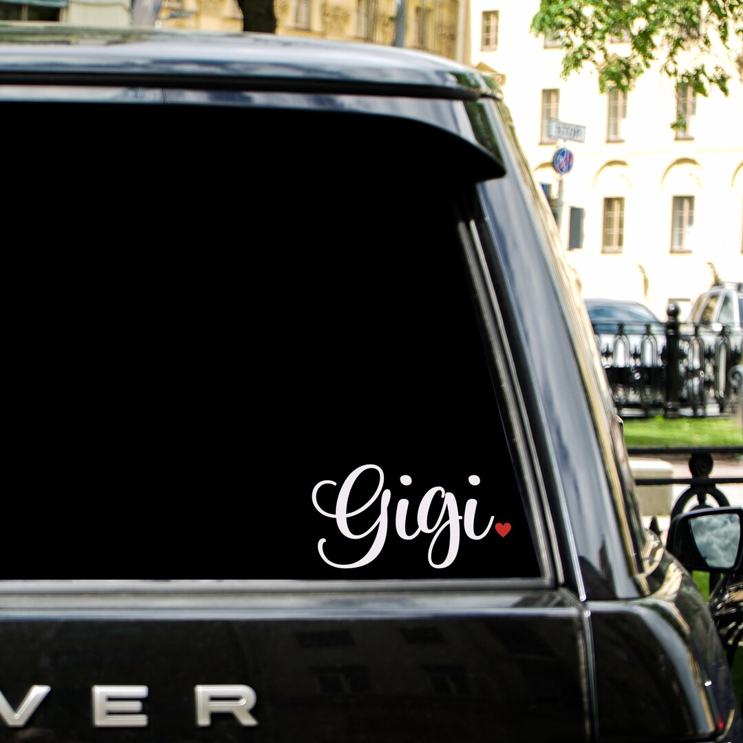 Gigi Decal With Heart, Gigi Sticker, Gigi Decal, Gigi Water Bottle ...