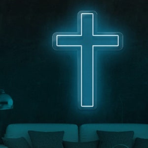 Holy Cross Neon Sign ~ Jesus Cross Neon Sign ~ Church Decor for Wedding ...