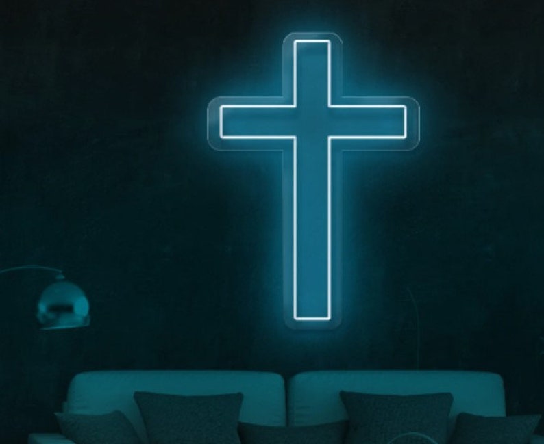 Holy Cross Neon Sign Jesus Cross Neon Sign Church Decor for Wedding ...